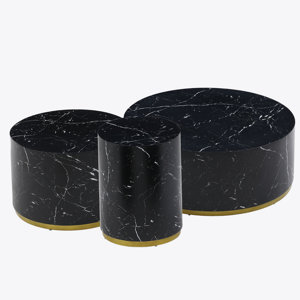 Mercer41 Round Cocktail Table with Manufactured Wood Table Top | Wayfair