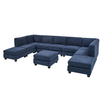 Three Posts Barnum 150" Wide Symmetrical Modular Corner Sectional with ...