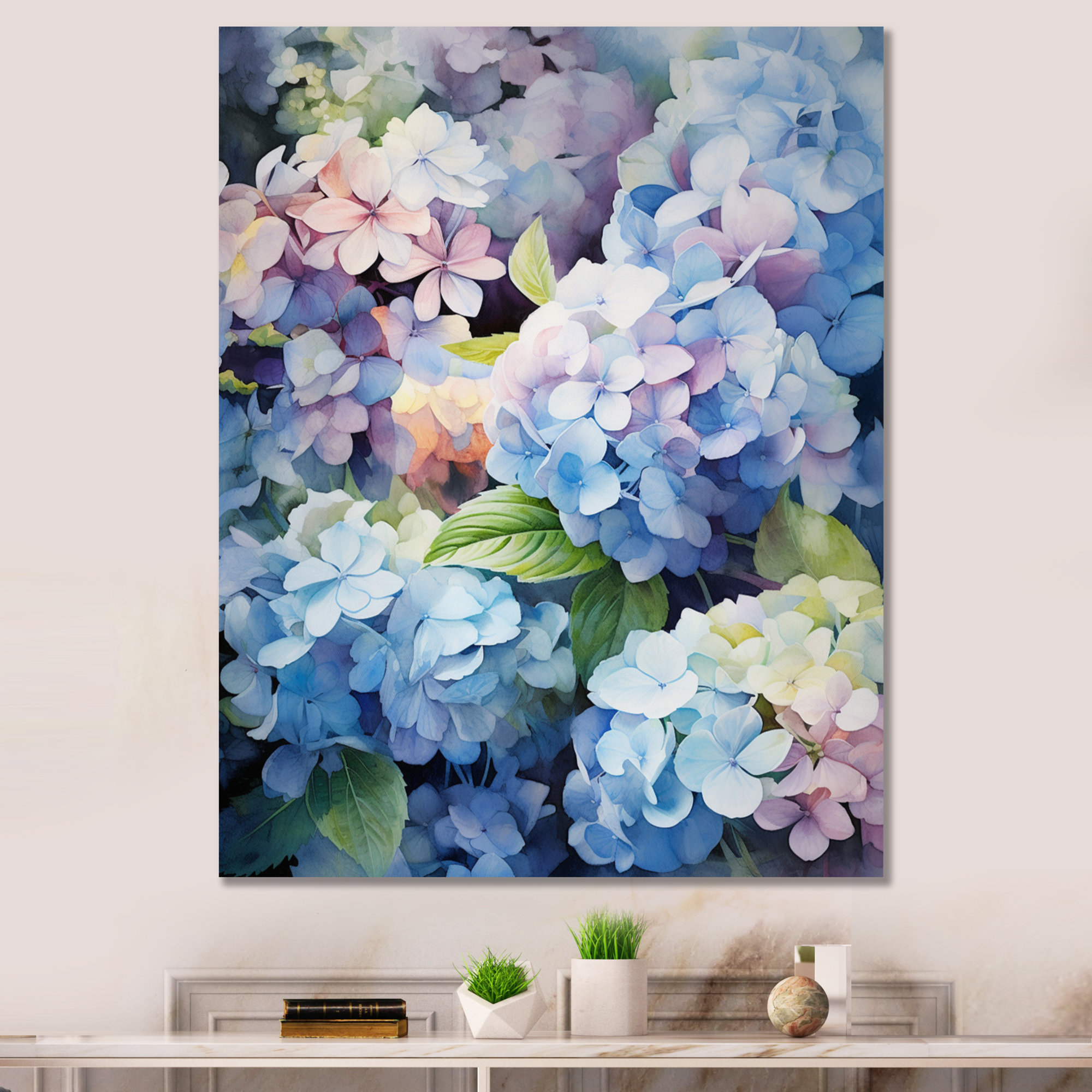 Red Barrel Studio® Campisi Blue Hydrangea Dreamy Garden - Hydrangea ...