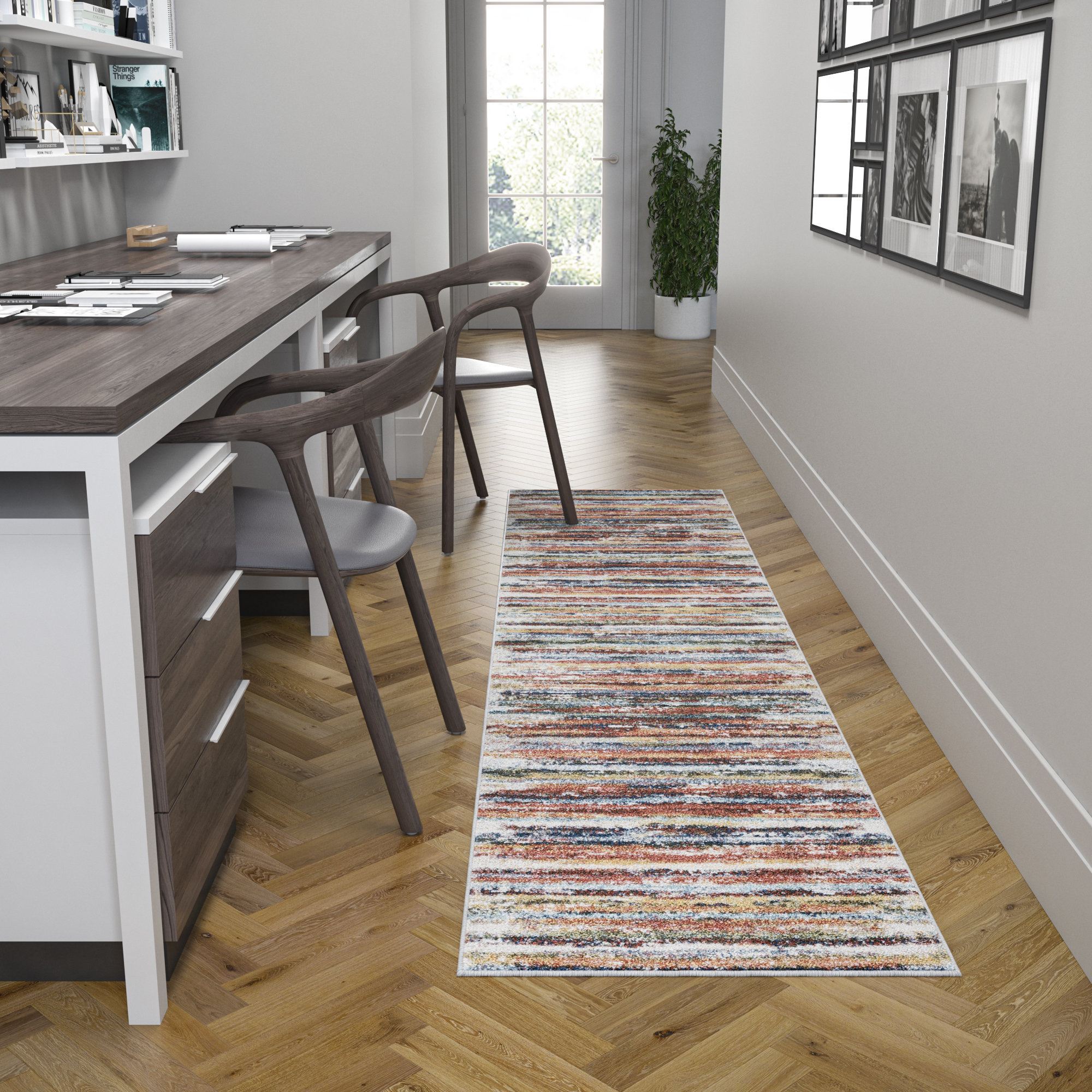 17 Stories Gwendolyn Striped Rug & Reviews | Wayfair