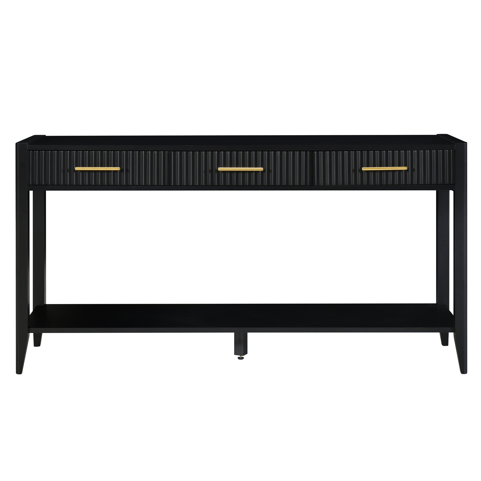 Latitude Run® Console Table with Vertical Stripe Drawers and Extended ...