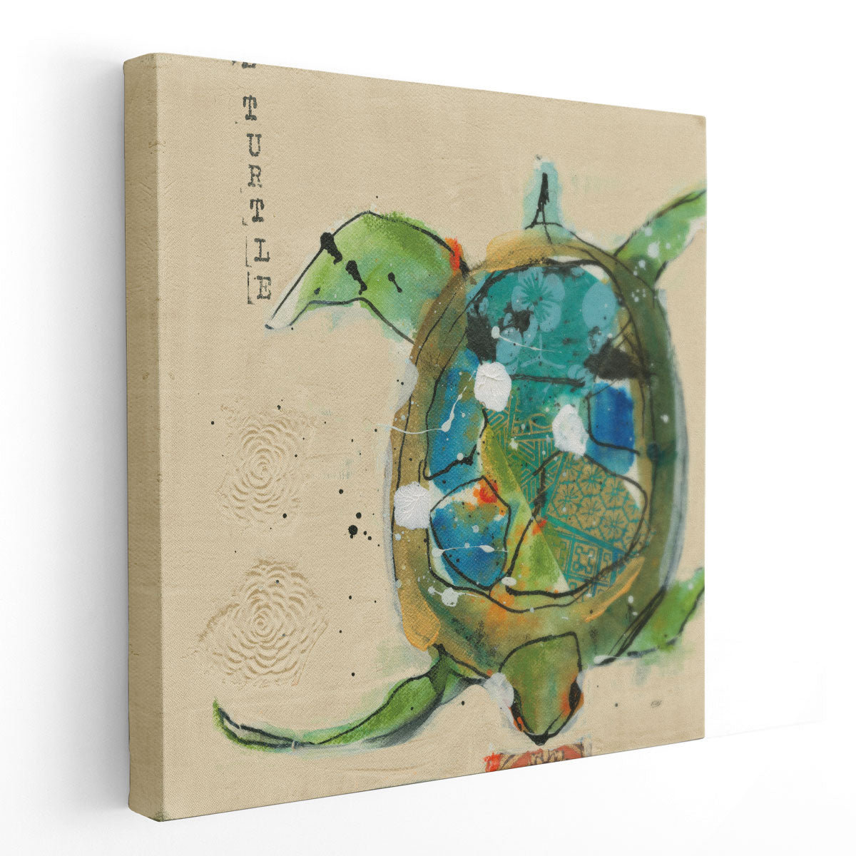 Bayou Breeze Chentes Turtle Light - Canvas Print Wall Art | Wayfair