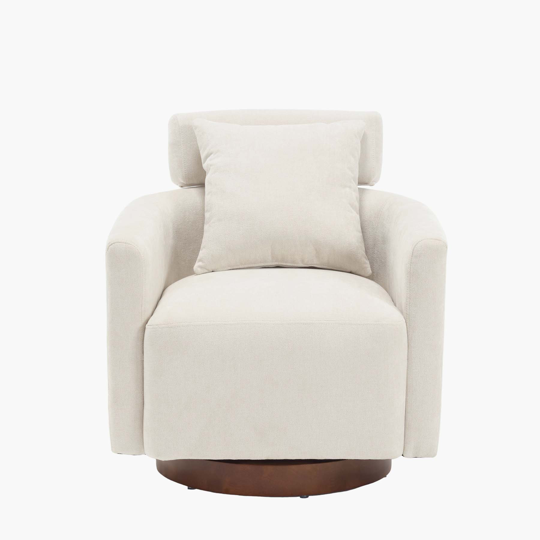 Latitude Run® Ergonomic Rotating Chair with Soft Fabric and Adjustable ...