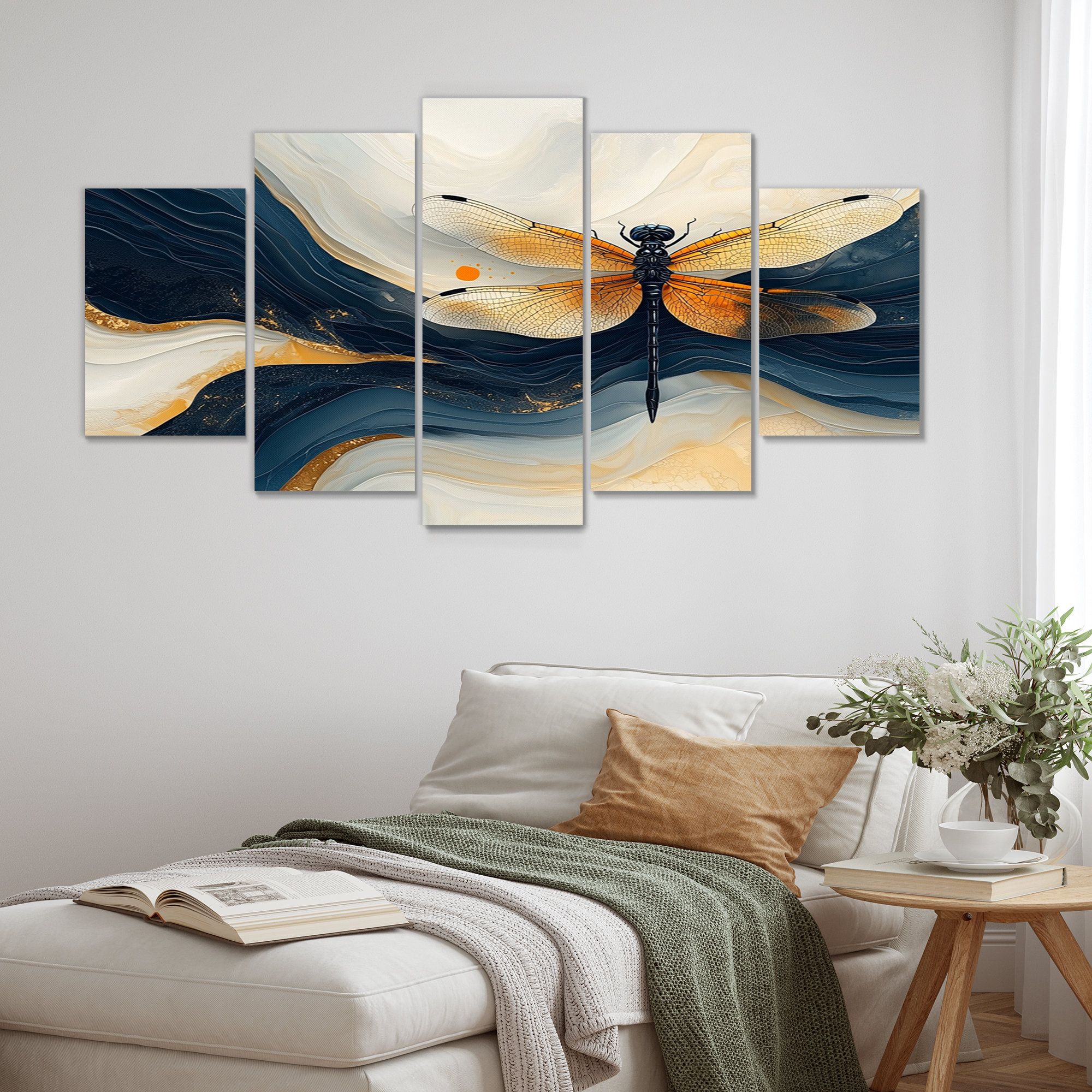 August Grove® Yellow And Blue Dragonfly Sky Dancer - Dragonfly Animal ...