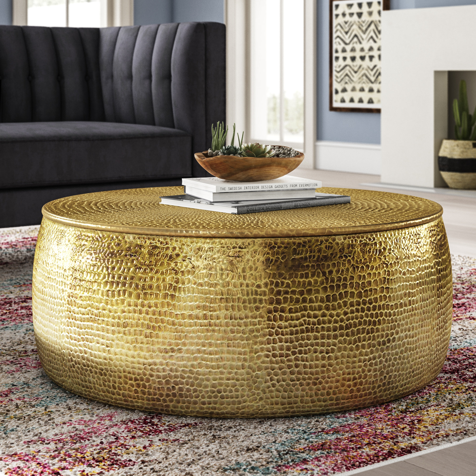 Dakota Fields Geinbow Drum Coffee Table & Reviews | Wayfair