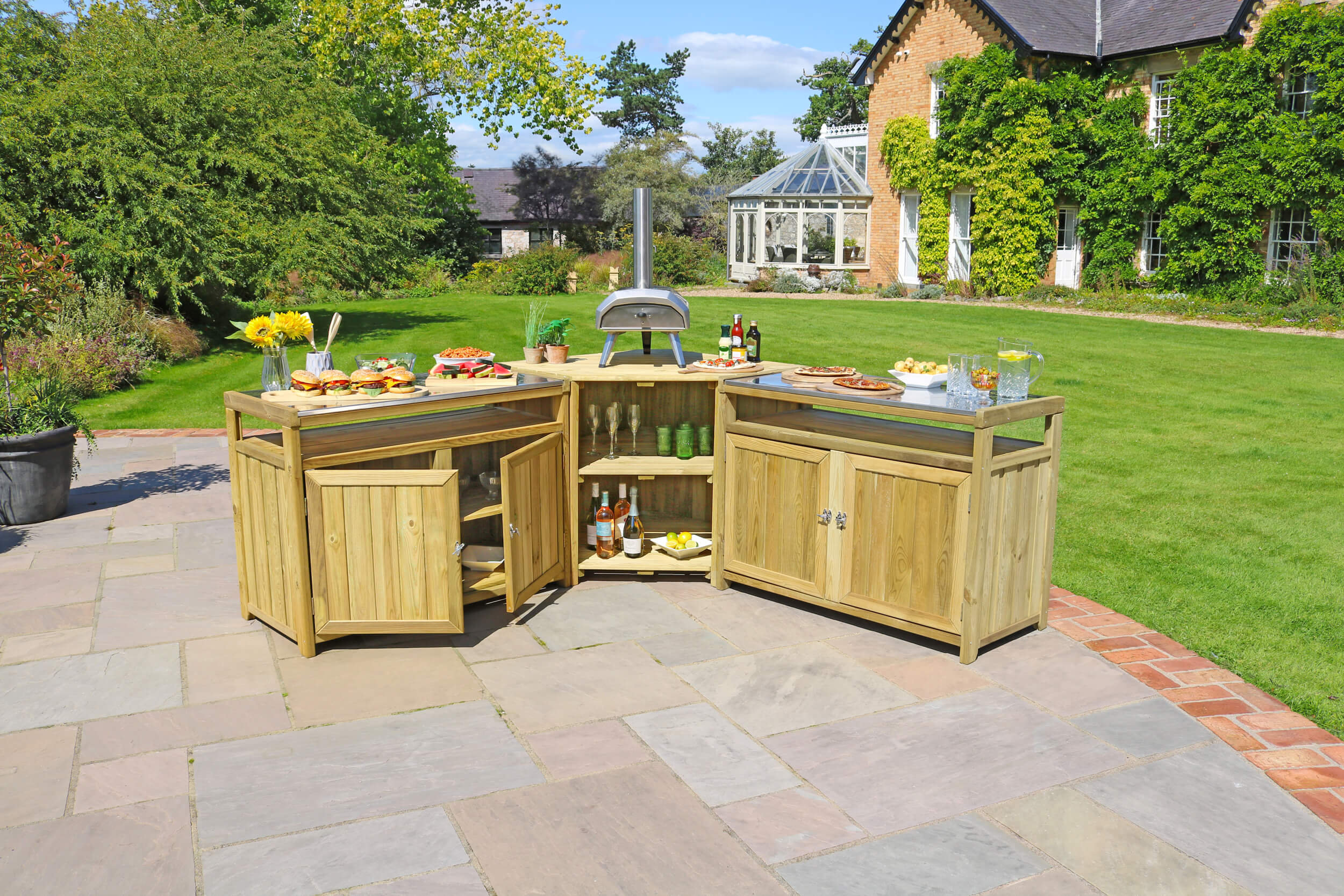 Union Rustic Frystown Union Rustic Outdoor Kitchen Set | Wayfair.co.uk
