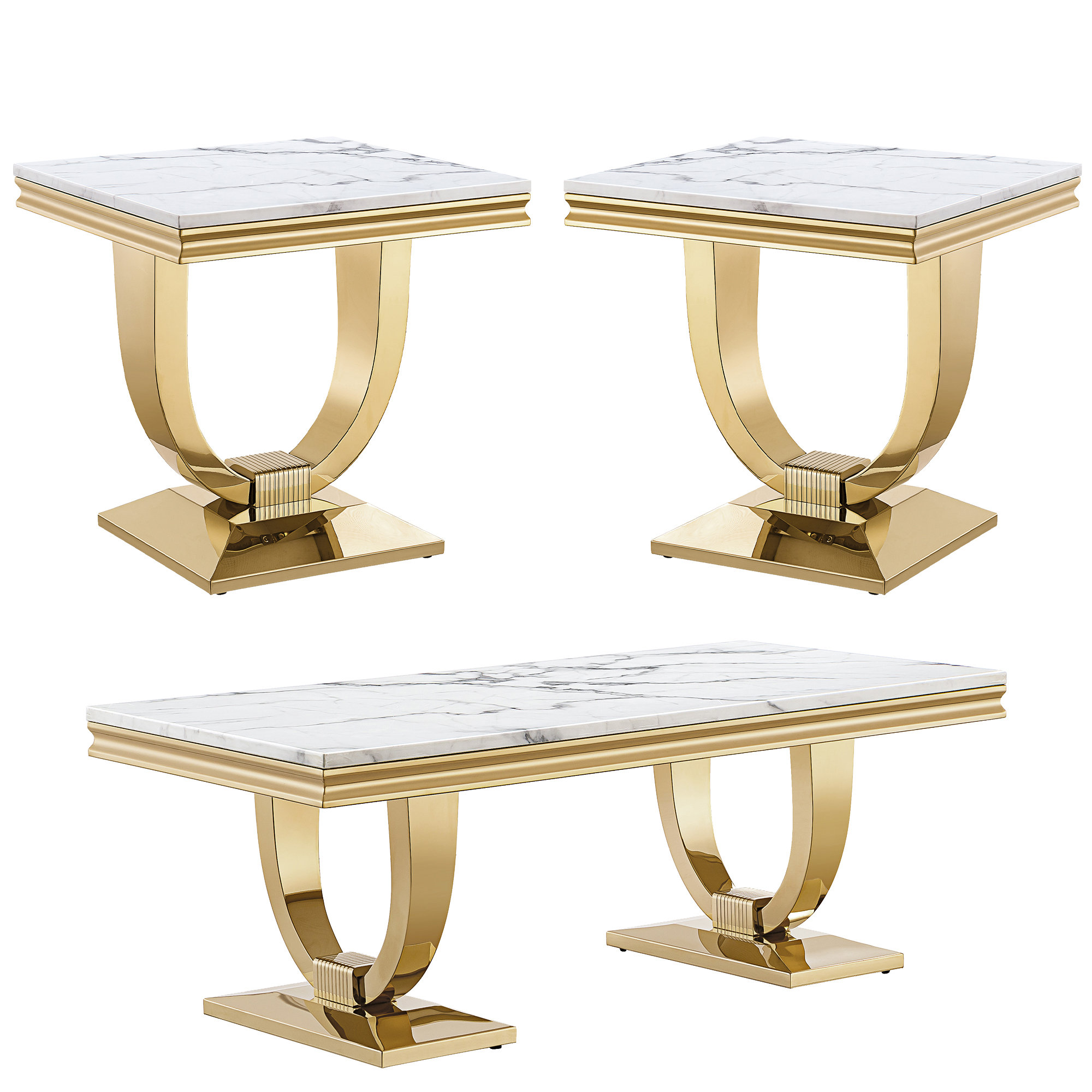 Everly Quinn 3 - Piece Living Room Table Set (set Of 3) | Wayfair
