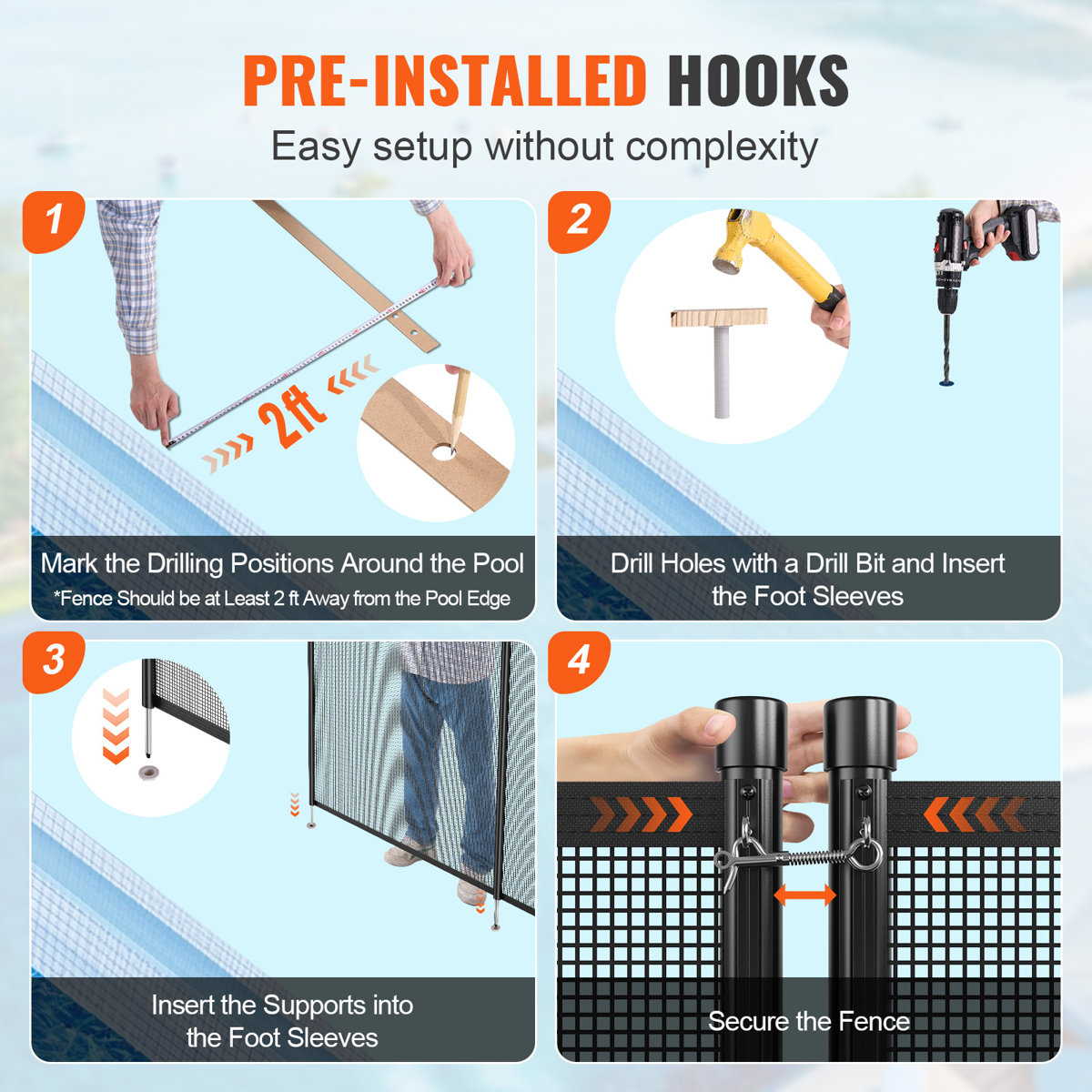 VEVOR Pool Fence for Inground Pools & Reviews - Wayfair Canada