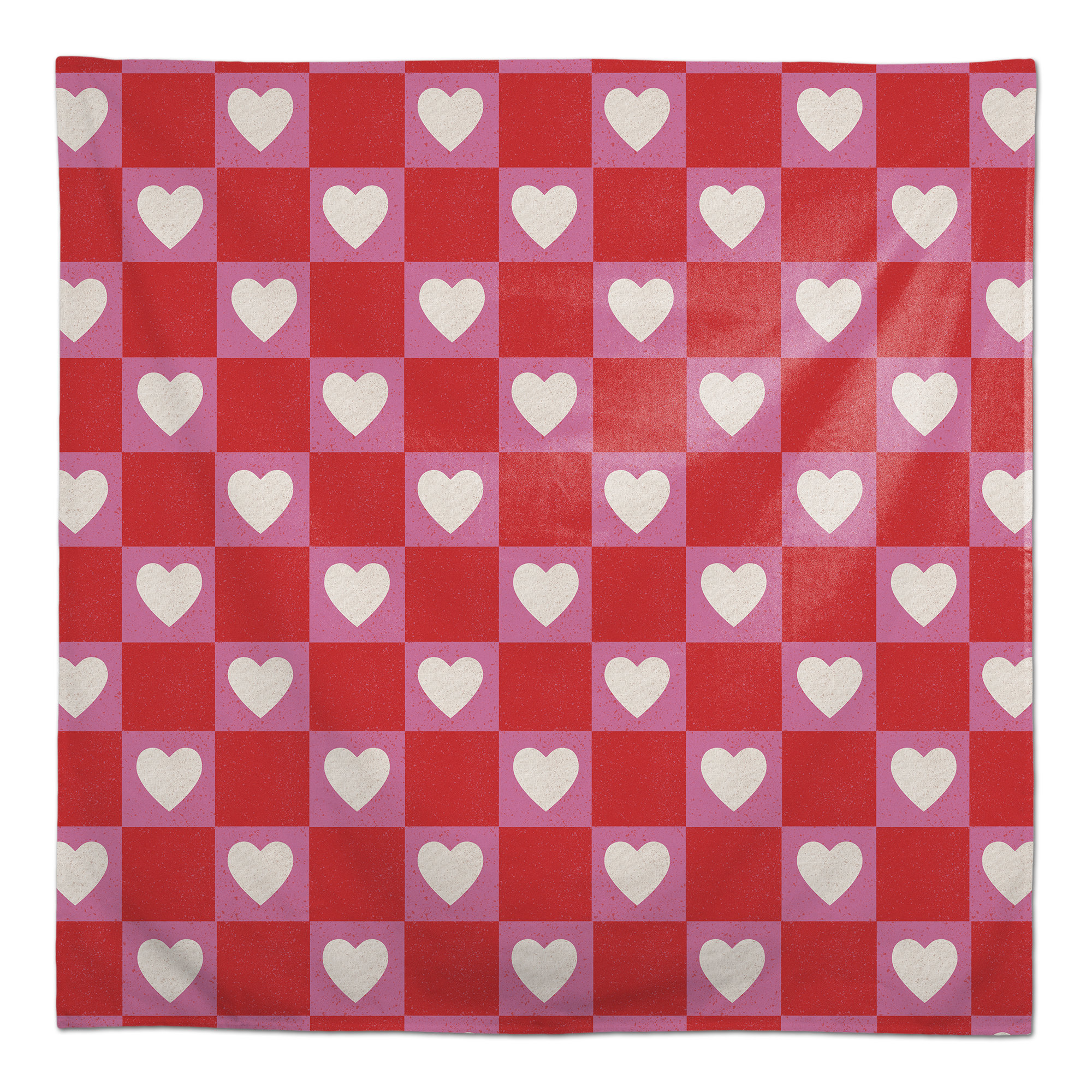 Latitude Run® Heart Checkered Board Pattern Tablecloth | Wayfair