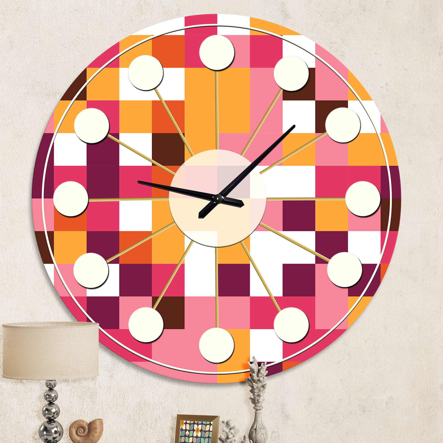 East Urban Home Retro Geometric Design VII - Mid-Century Modern wall ...