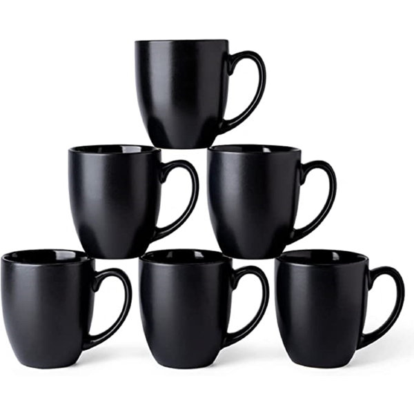 QXXSJ 16oz Coffee Mugs Set Of 6, Large Ceramic Coffee Mugs For Men ...