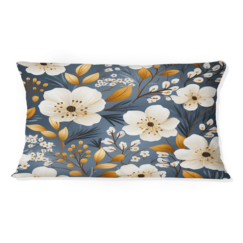 Design Art Watercolor Whimsy White Serenaded Gardens I - Floral Printed ...