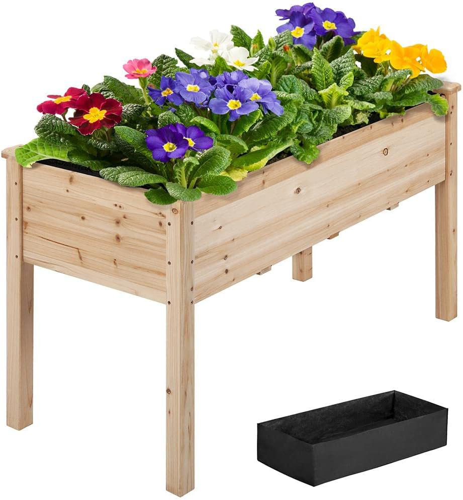 One Allium Way® 1 Pack Raised Garden Bed 48x24x30 Inch Elevated Wooden ...