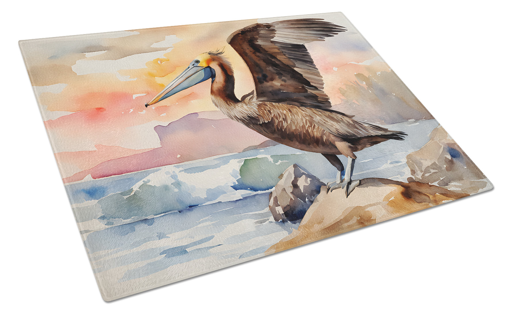 Caroline's Treasures Pelican Glass Cutting Board Large - Wayfair Canada