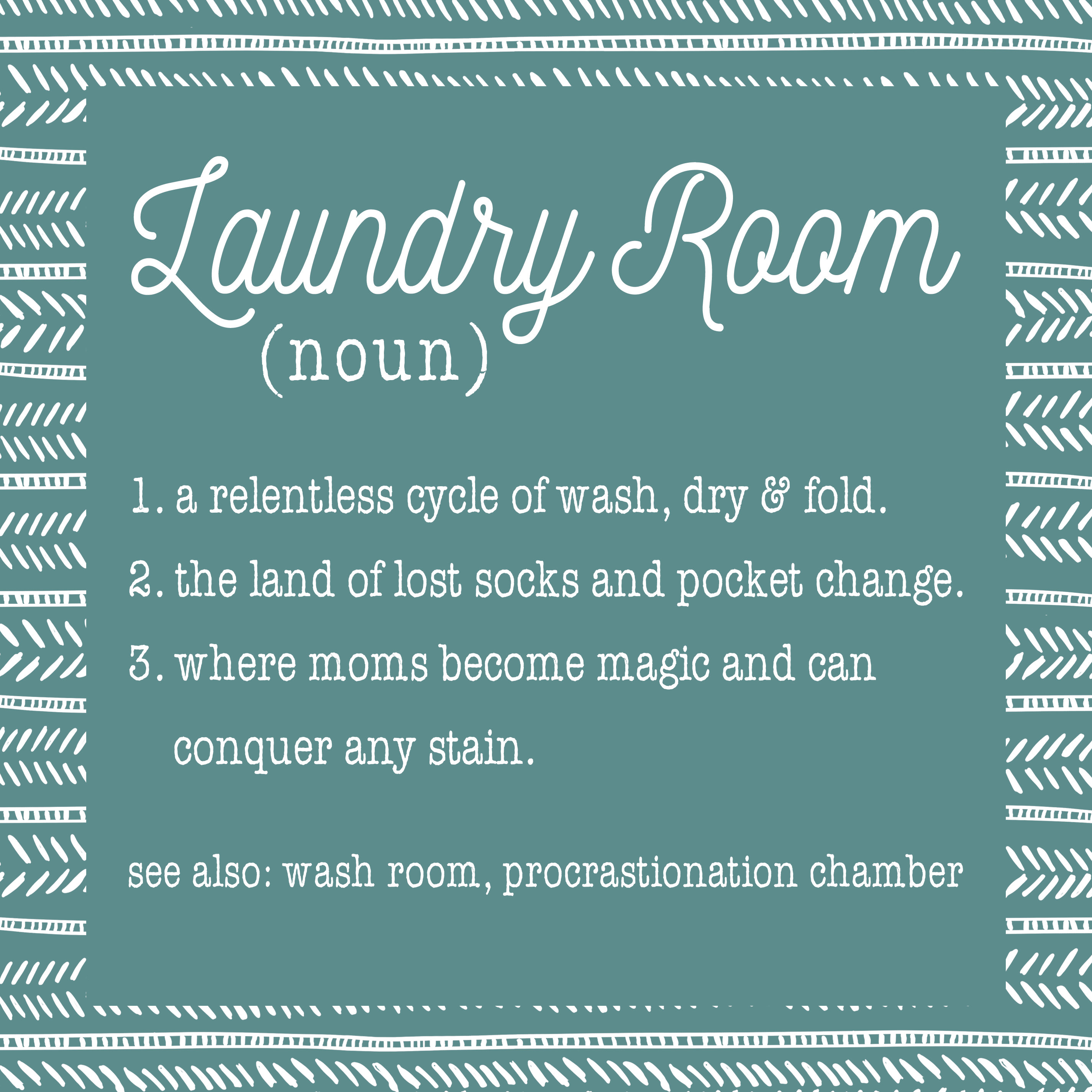 Happy Larry Laundry Room Definition Green Long | Wayfair.co.uk