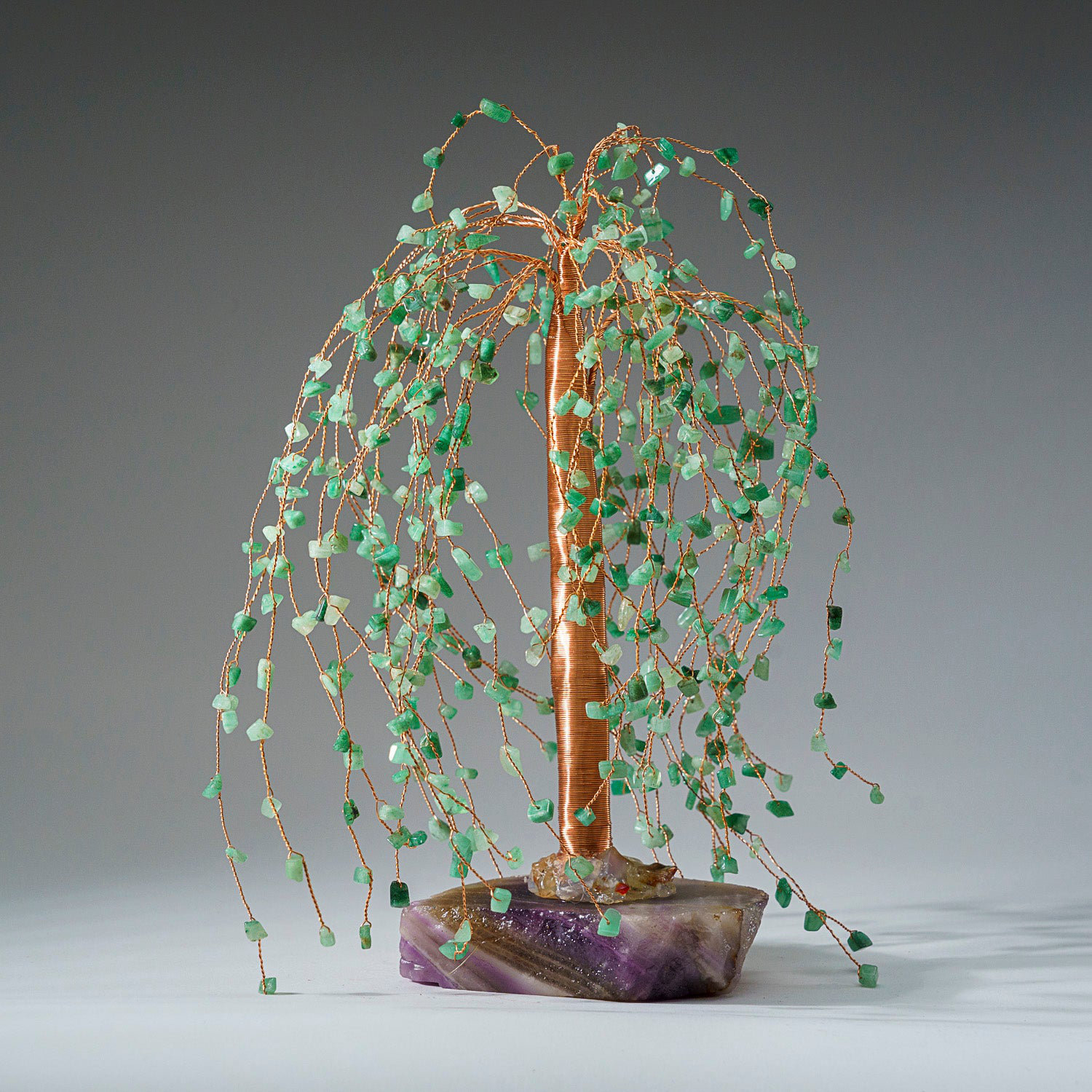 Astro Gallery of Gems Genuine Green Aventurine Gemstone Willow Tree On ...