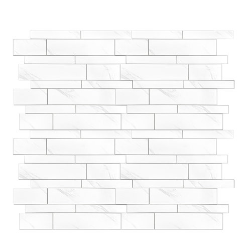 Staggered Joint Peel & Stick Backsplash Tile You'll Love | Wayfair