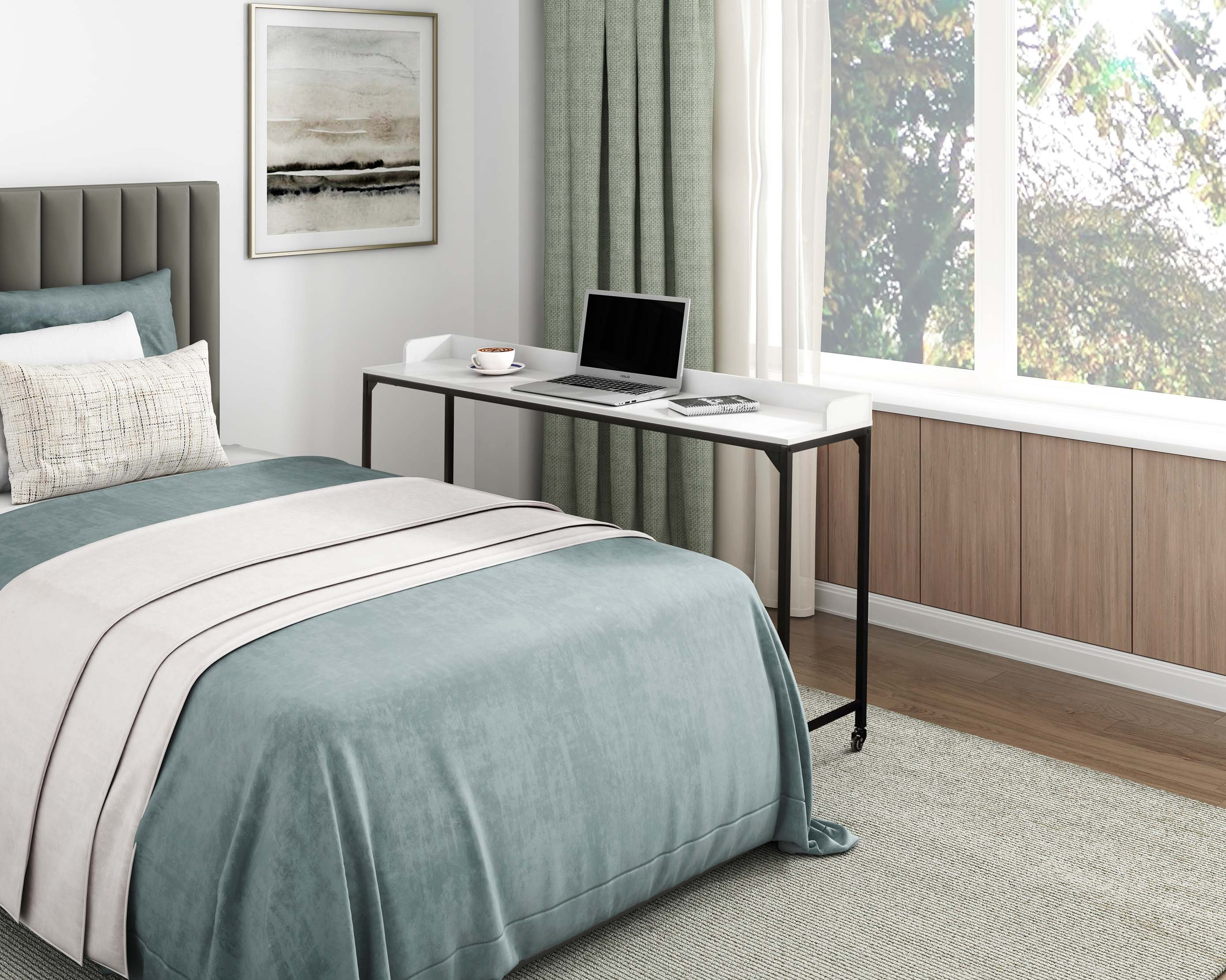 Latitude Run® Multipurpose Over The Bed Desk With Adjustable Height ...