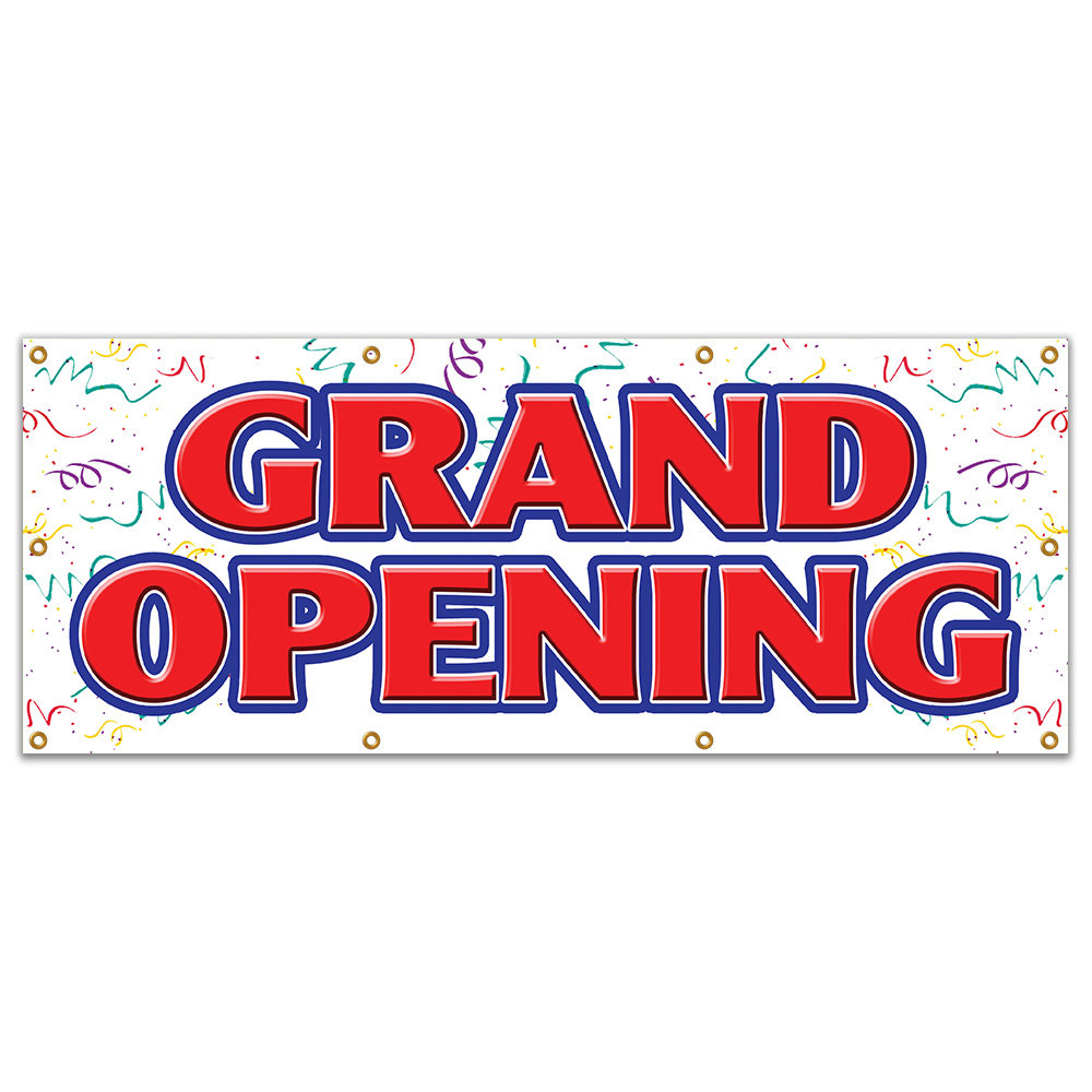 SignMission GRAND OPENING BANNER SIGN New Store Sign Signs Open Soon ...
