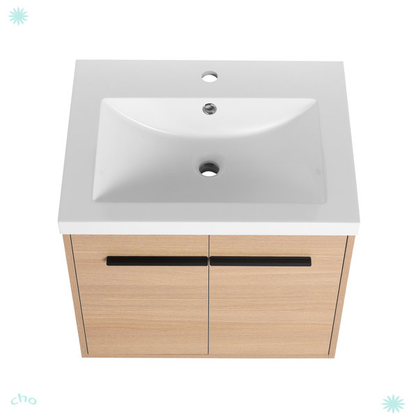 Latitude Run® Najdenka 24 Inch Bathroom Vanity With Resin Countertop ...