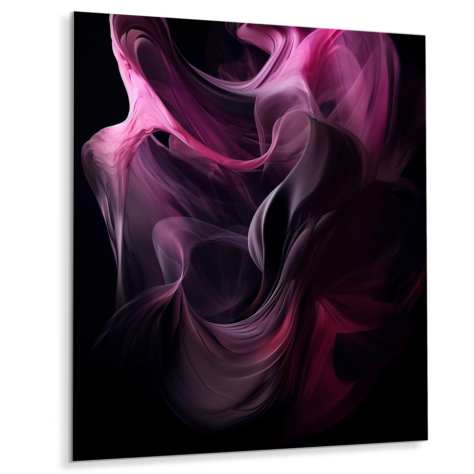 Ivy Bronx Pink And Black Chromatic Breakers II - Fractals Metal Wall ...