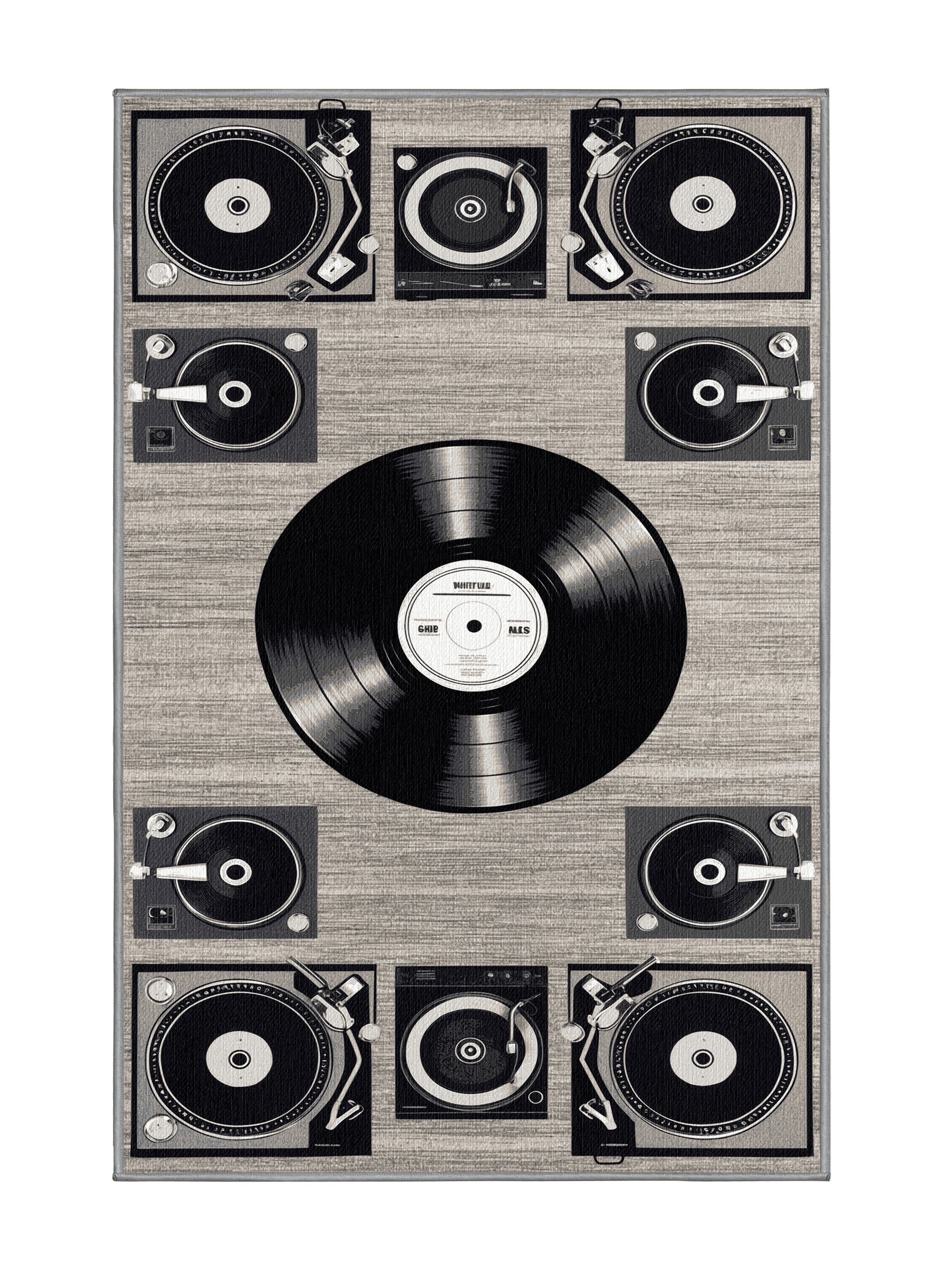 Corrigan Studio® Washable Vintage Vinyl Records Music Area Rug | Wayfair