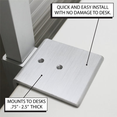 OBEX Polycarbonate Split Screen Desk Privacy Panel | Wayfair