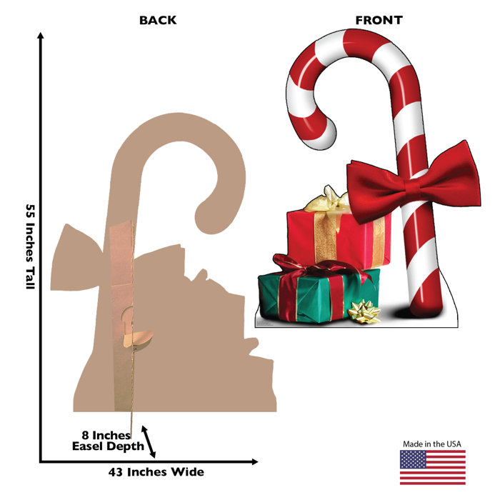 Advanced Graphics Christmas Candy Cane Cardboard Stand-Up | Wayfair