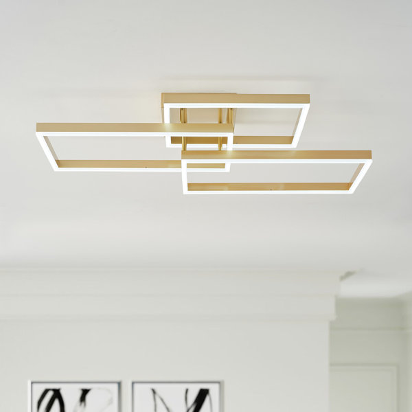 Latitude Run® 1-Gold layered dimmable LED iron ceiling light - Wayfair ...