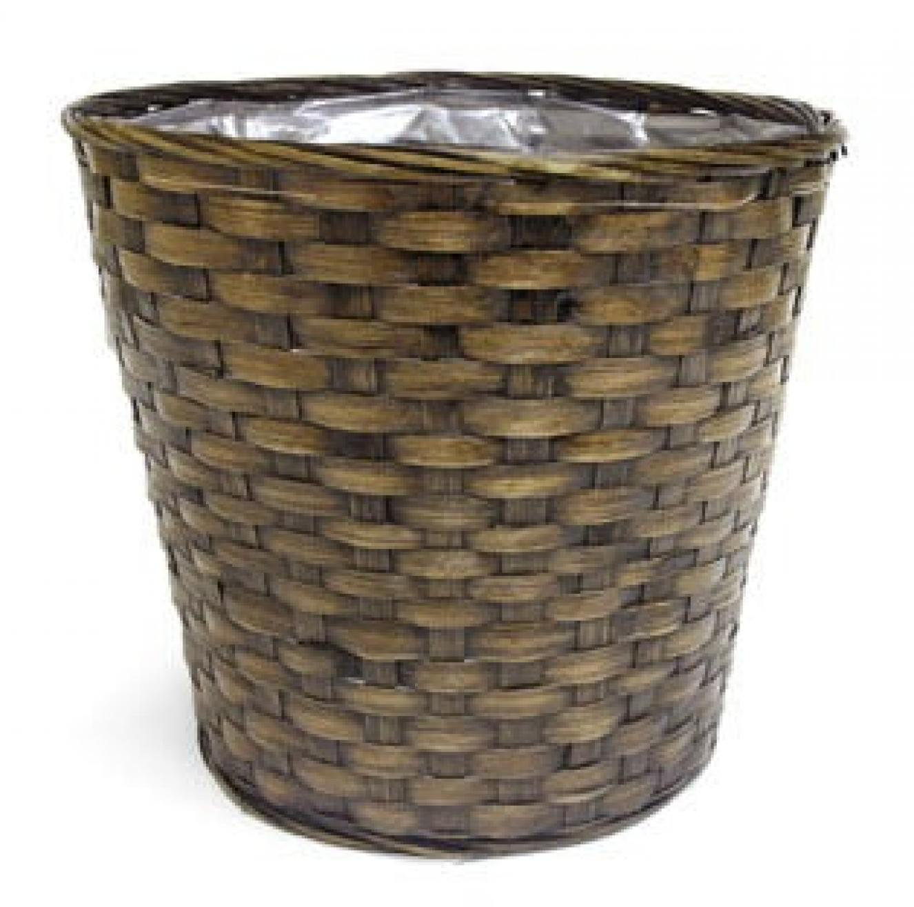 Dakota Fields Basket Shaped Brown Woven Planter | Wayfair
