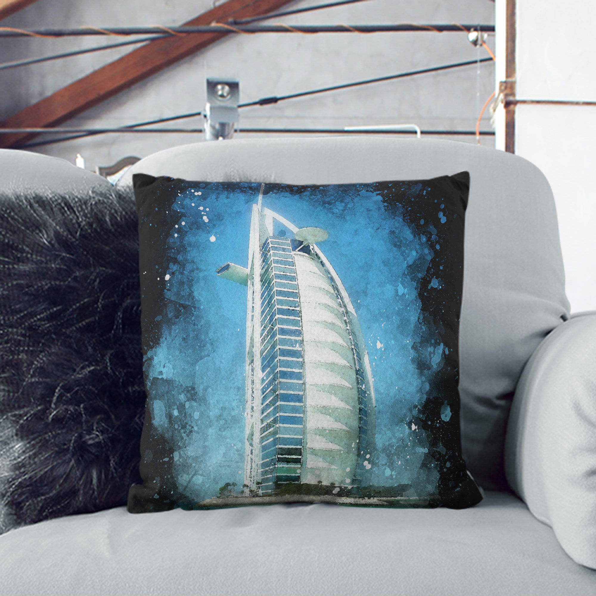 East Urban Home The Burj Al Arab in Dubai Vol.2 Paint Splash Scatter ...