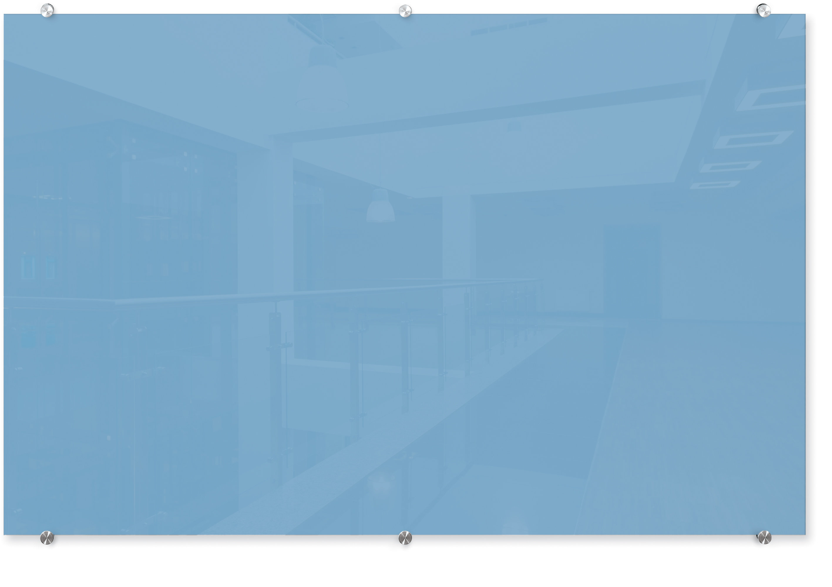 Mooreco Light Blue Glass Magnetic Whiteboard 4X6 | Wayfair