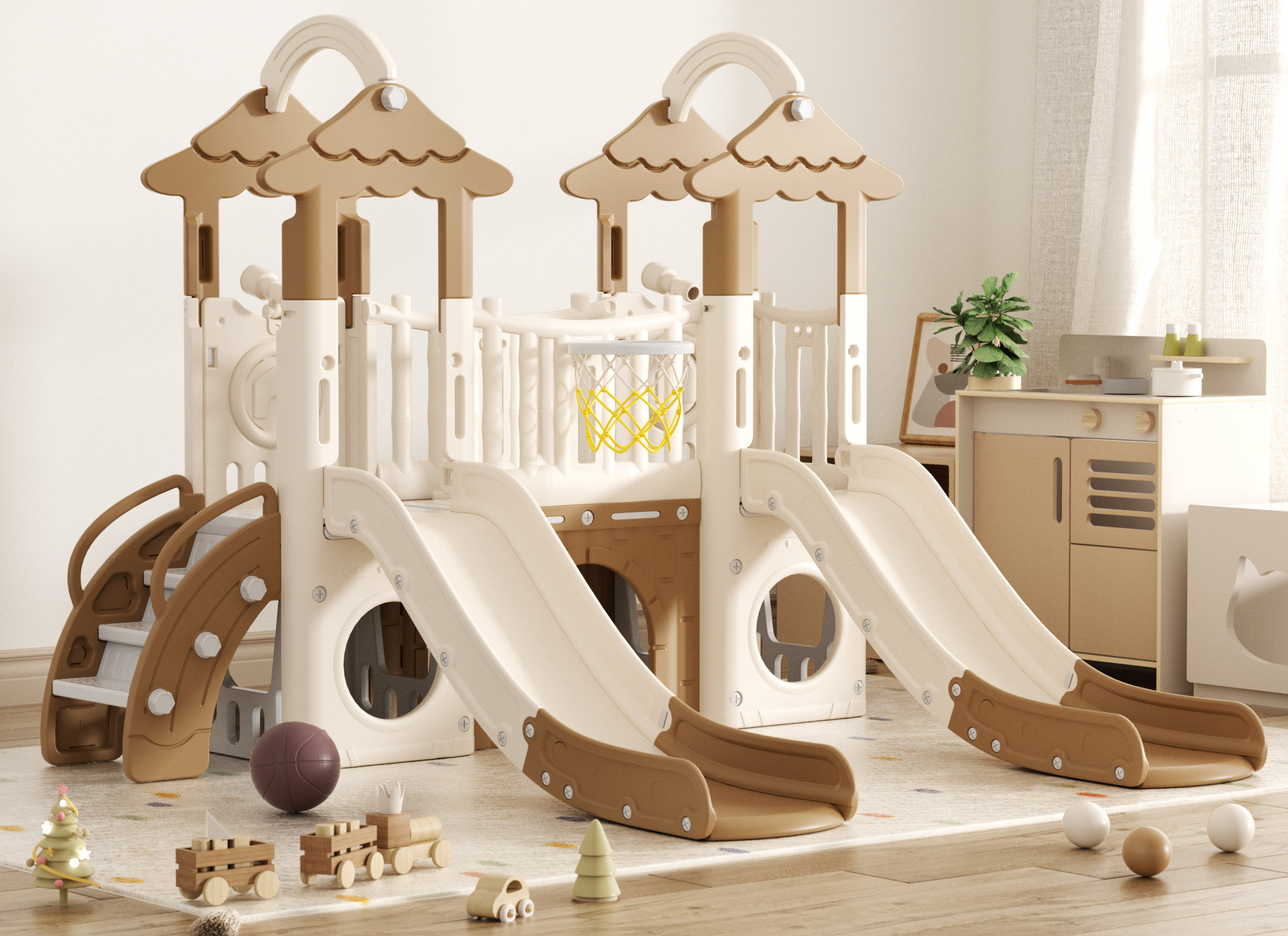 GLAF 80.7'' W Plastic Freestanding Slide - Wayfair Canada