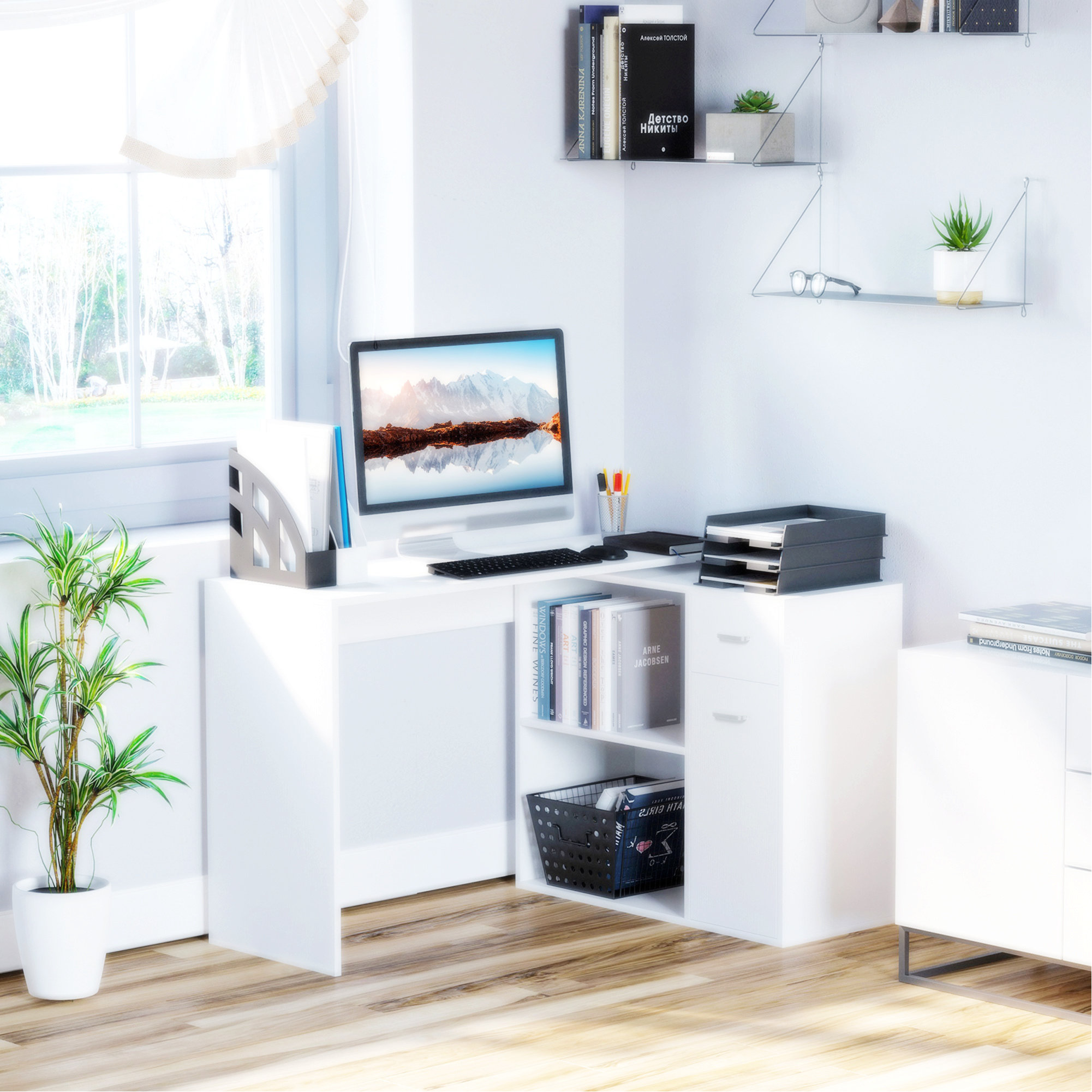 Latitude Run® Table and Bench Set, Outdoor Wooden Folding Camping ...