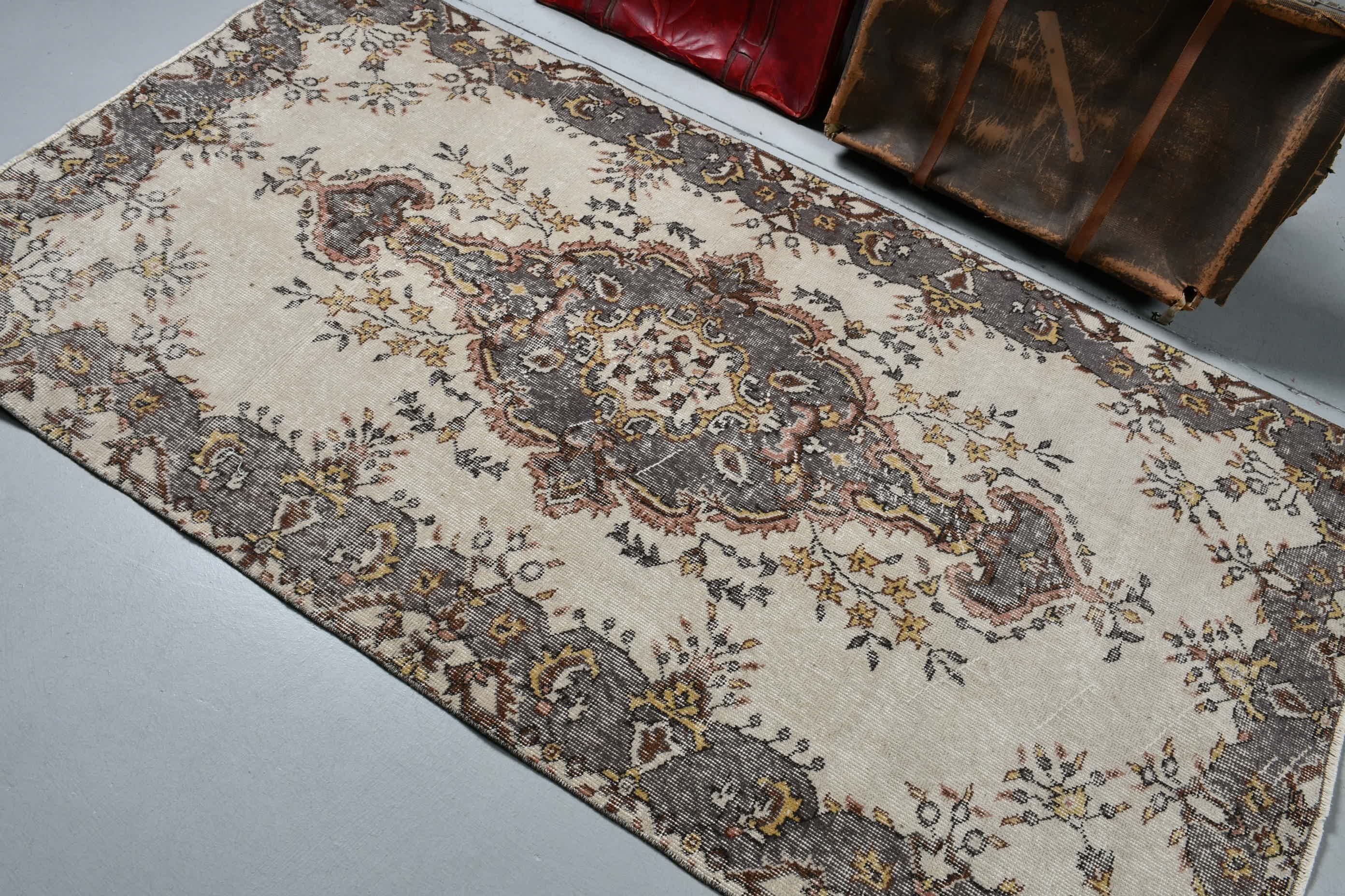 Bungalow Rose Handwoven Turkish Vintage Carpet Unique Area Rug With ...