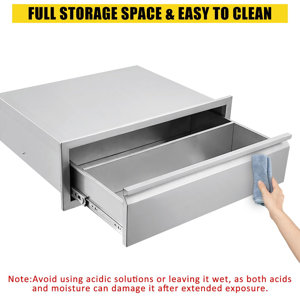 babevy Outdoor Kitchen Drawers - Stainless Steel Flush Mount Triple ...