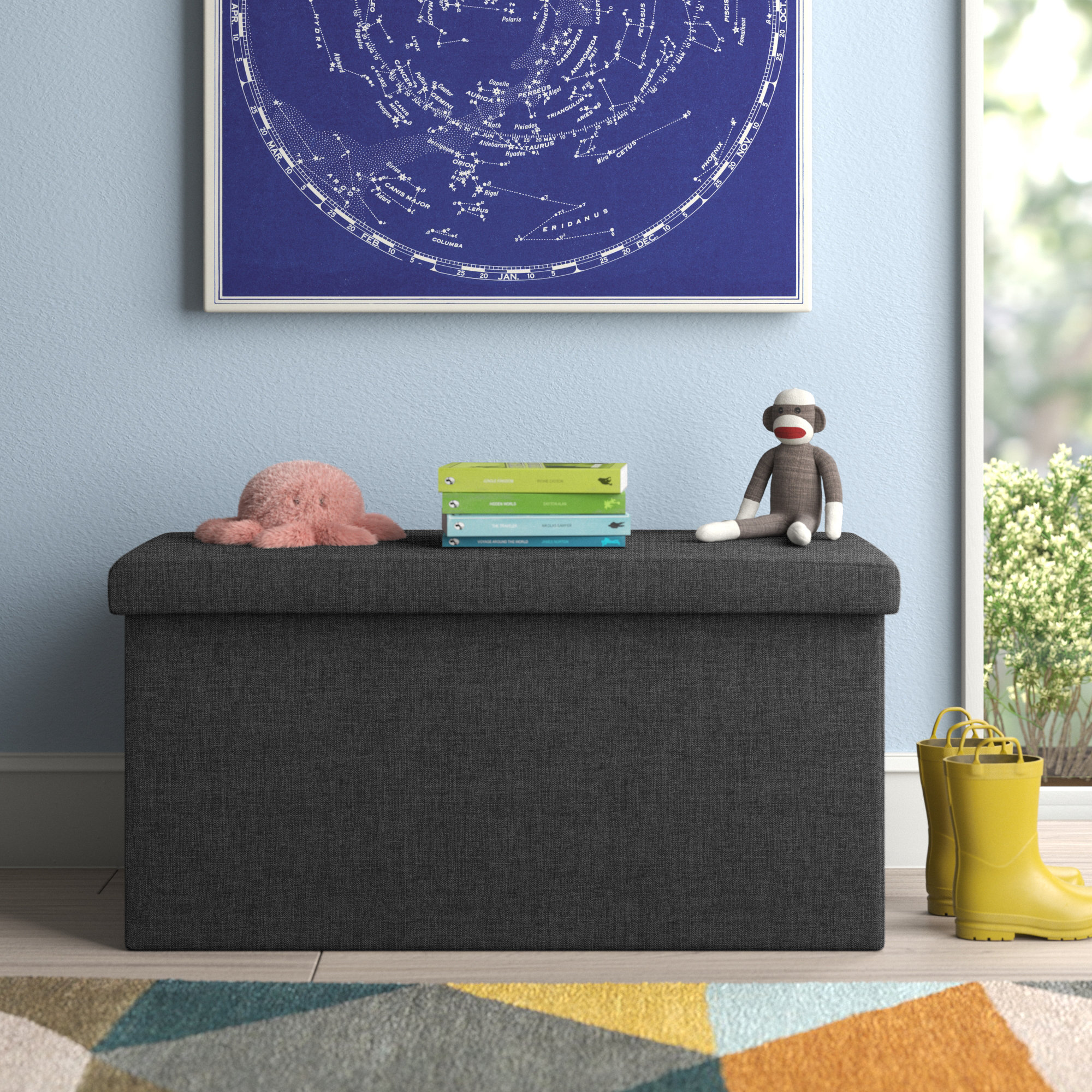 Ebern Designs Upholstered Storage Bench & Reviews | Wayfair