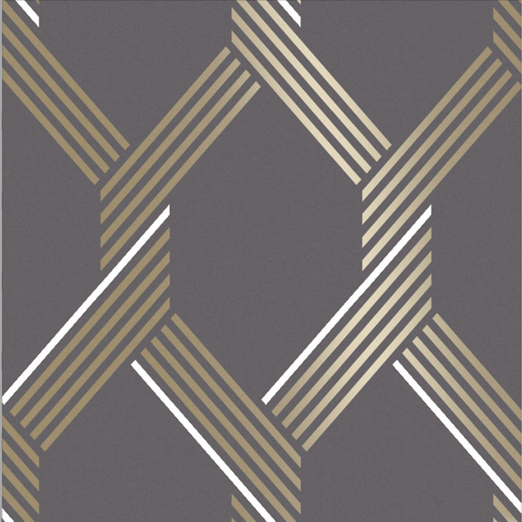 Graham & Brown Vector Geometric Metallic Wallpaper Double Roll | Perigold