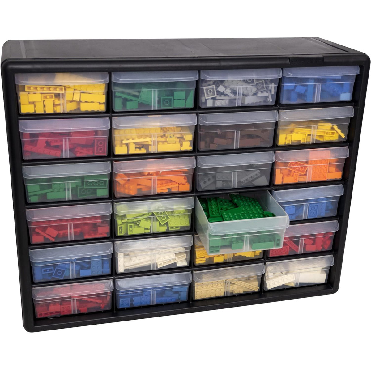 Hokku Designs 24-Drawer Plastic Drawer Storage Cabinet For Garage ...