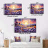 Design Art Countryside The Violet Field III - Modern Metal Wall Decor ...
