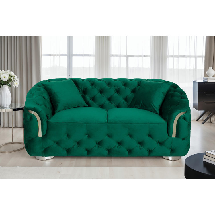 Rosdorf Park Moenkopi Velvet Tufted Sofa & Reviews | Wayfair.co.uk
