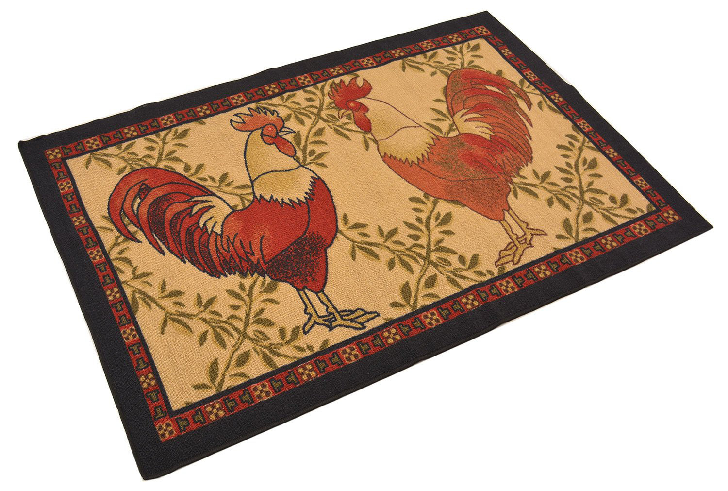 Rosalind Wheeler Rooster Design Machine Washable Slip Resistant Kitchen ...