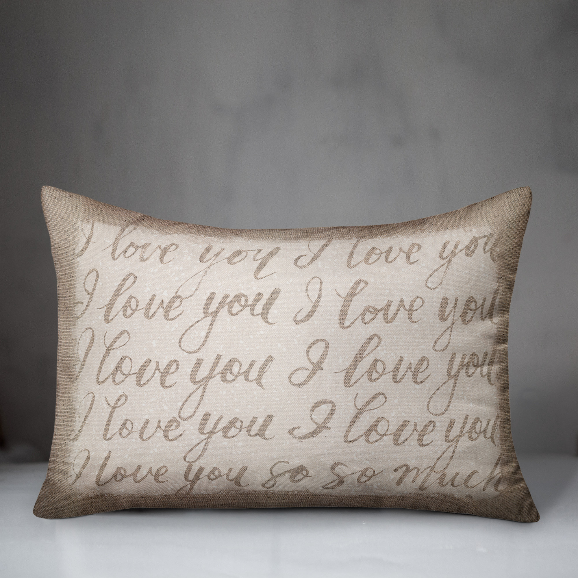 Designs Direct Creative Group I Love You Script Outdoor Throw Pillow ...