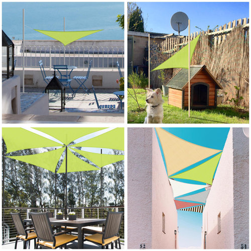 Yescom 5FT 97% UV Block Triangle Sun Shade Sail Decor Patio Pool Garden ...