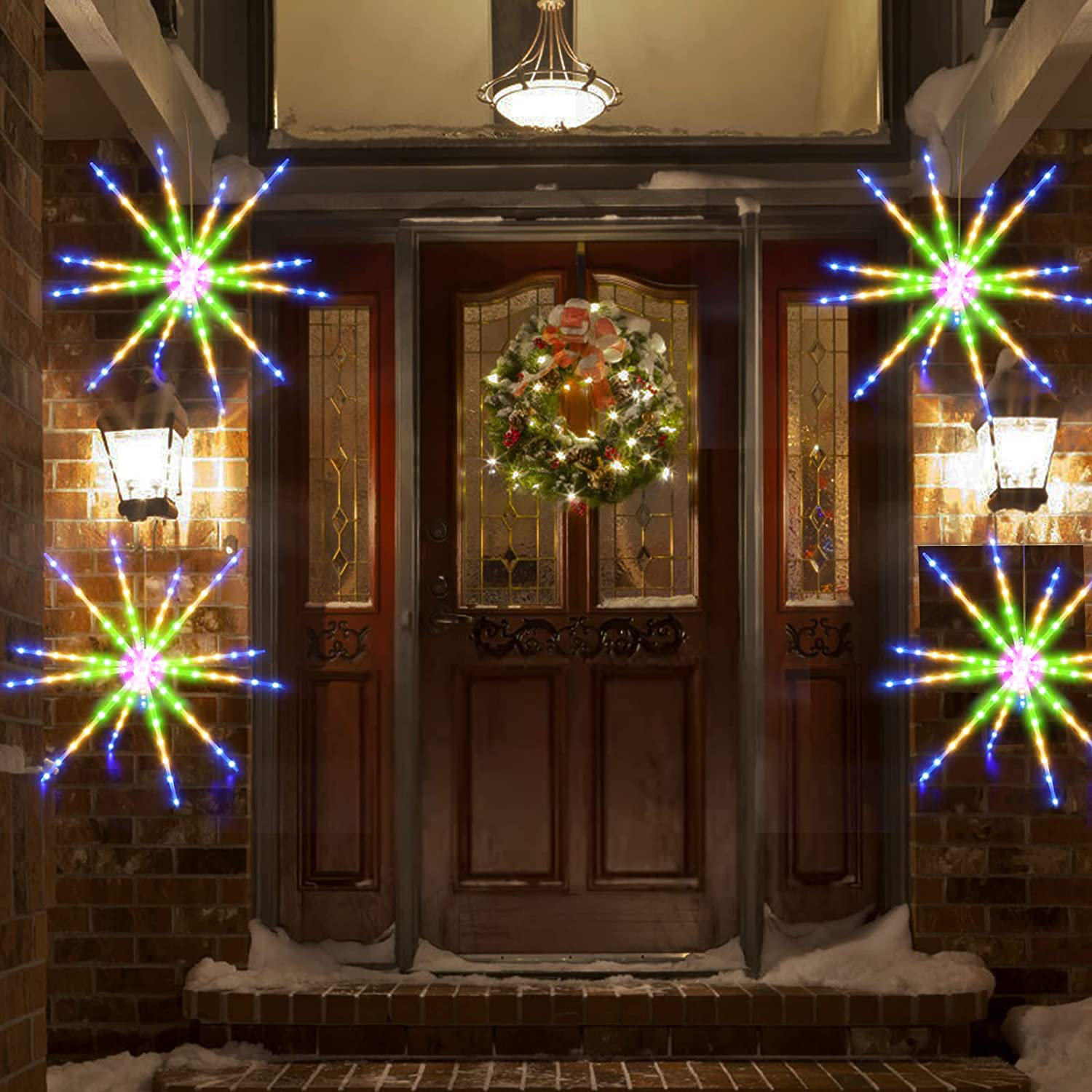 The Holiday Aisle® 14 Light Battery Lighted Window Décor | Wayfair