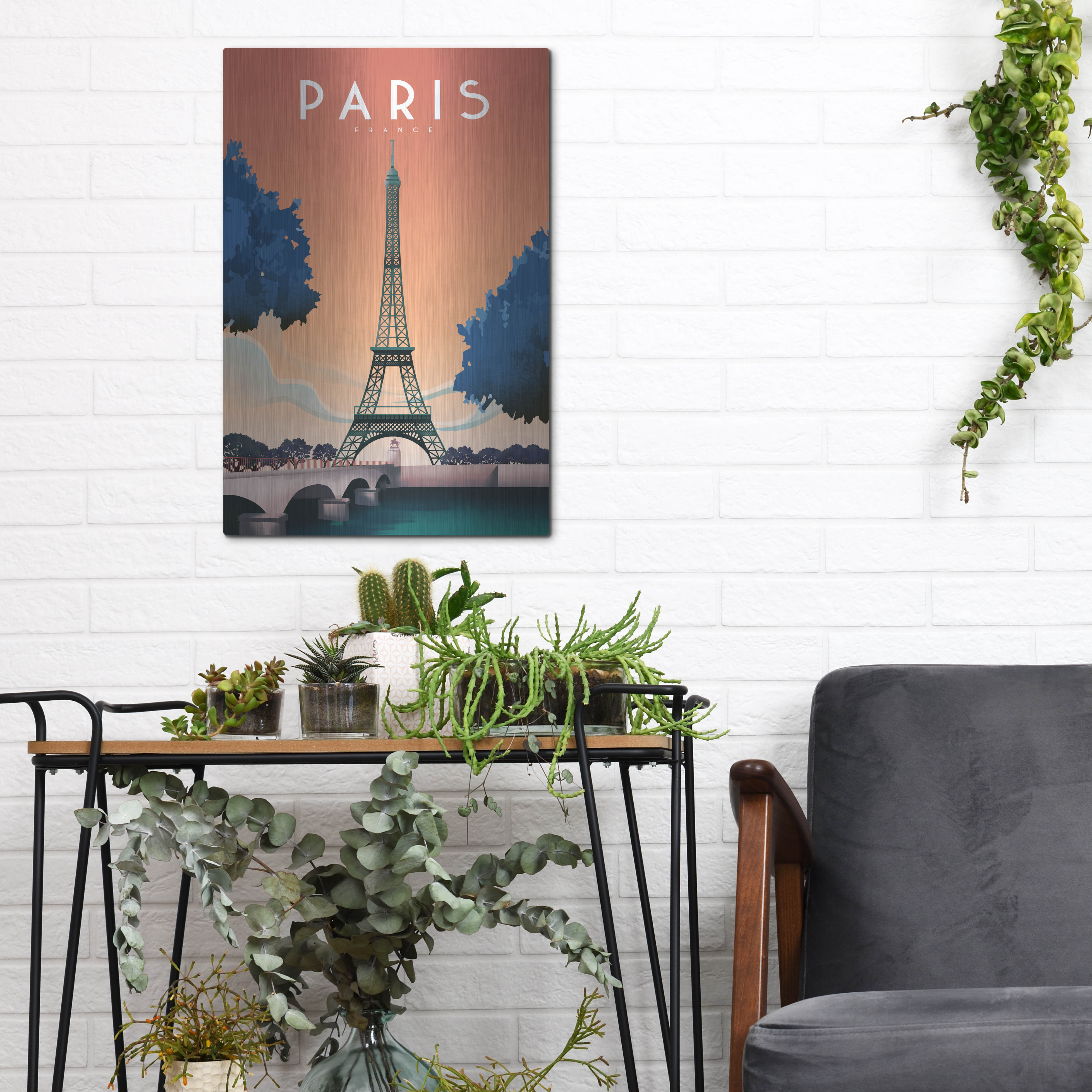 Red Barrel Studio® 'Paris-france' by Arctic Frame Metal Wall Art | Wayfair