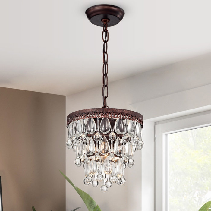 Charlton Home® Mayna 3 - Light Tiered Chandelier & Reviews | Wayfair