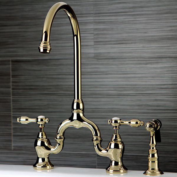 Polished Brass Kitchen Faucets You'll Love | Wayfair