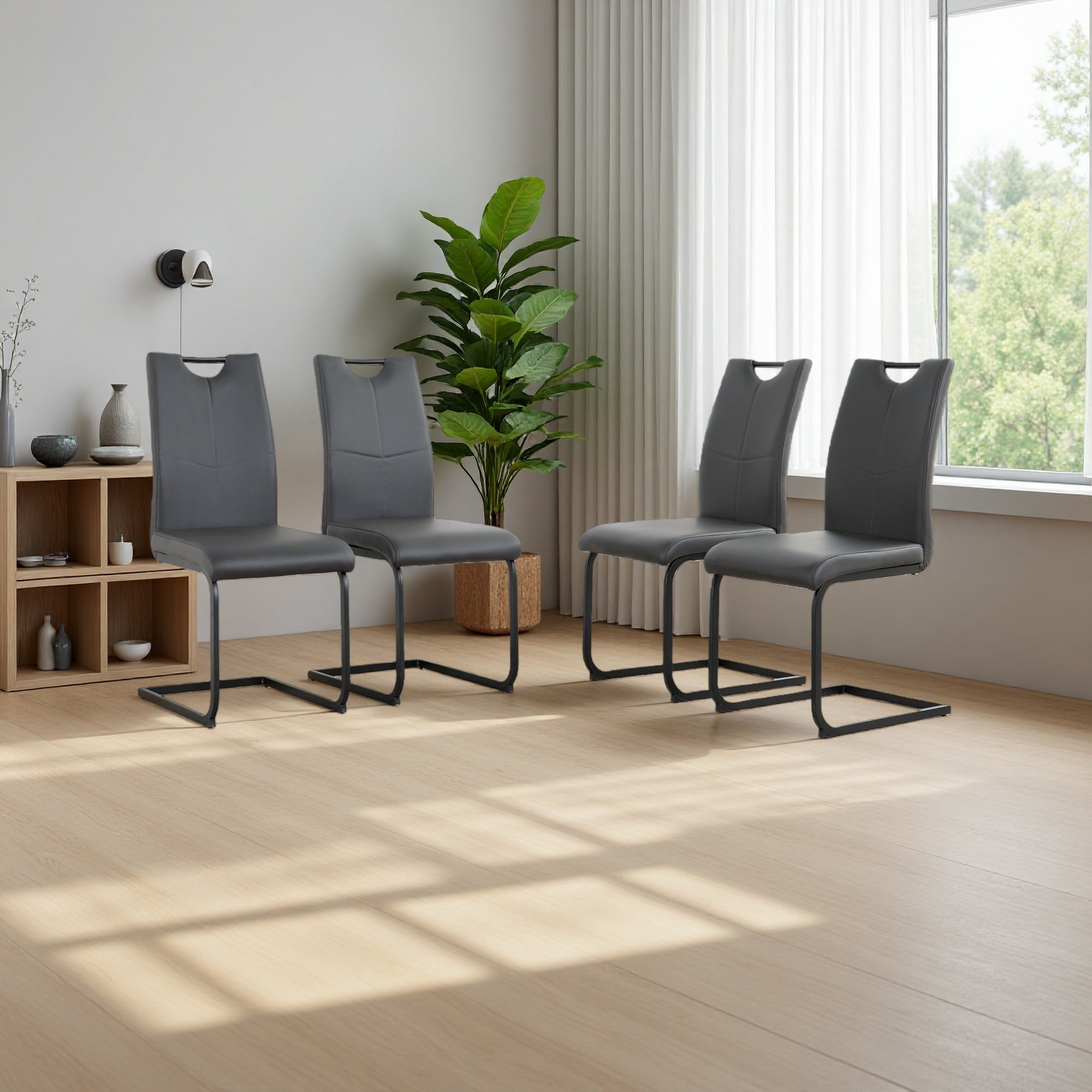 George Oliver Modern PU Dining Chair Living Room Chair Upholstered ...