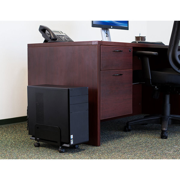 Mount-It! Adjustable Rolling CPU Stand with Wheels, Desktop Computer ...